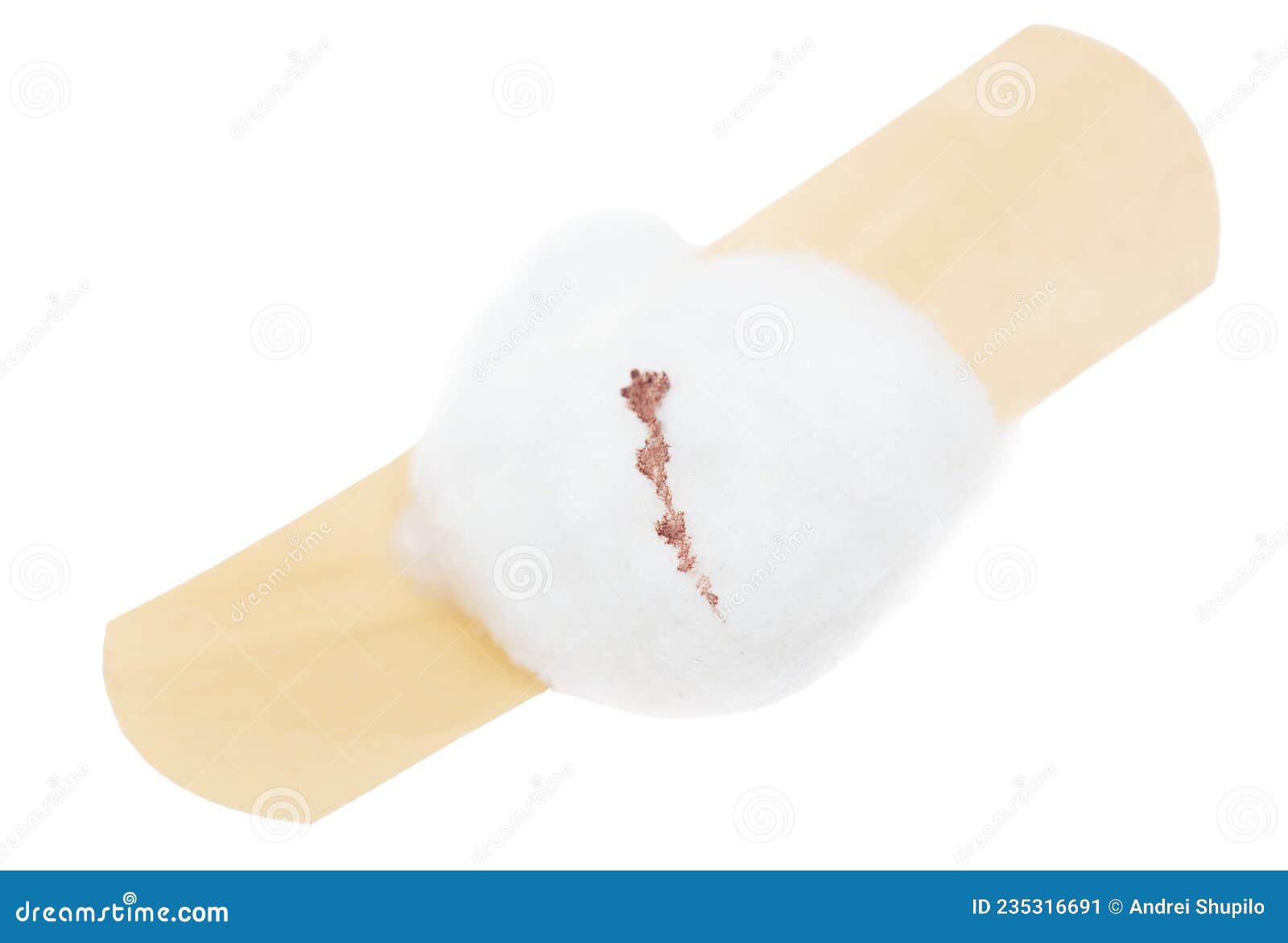 Blood on Plaster Cotton Pad Stock Image - Image of injury, human: 235316691
