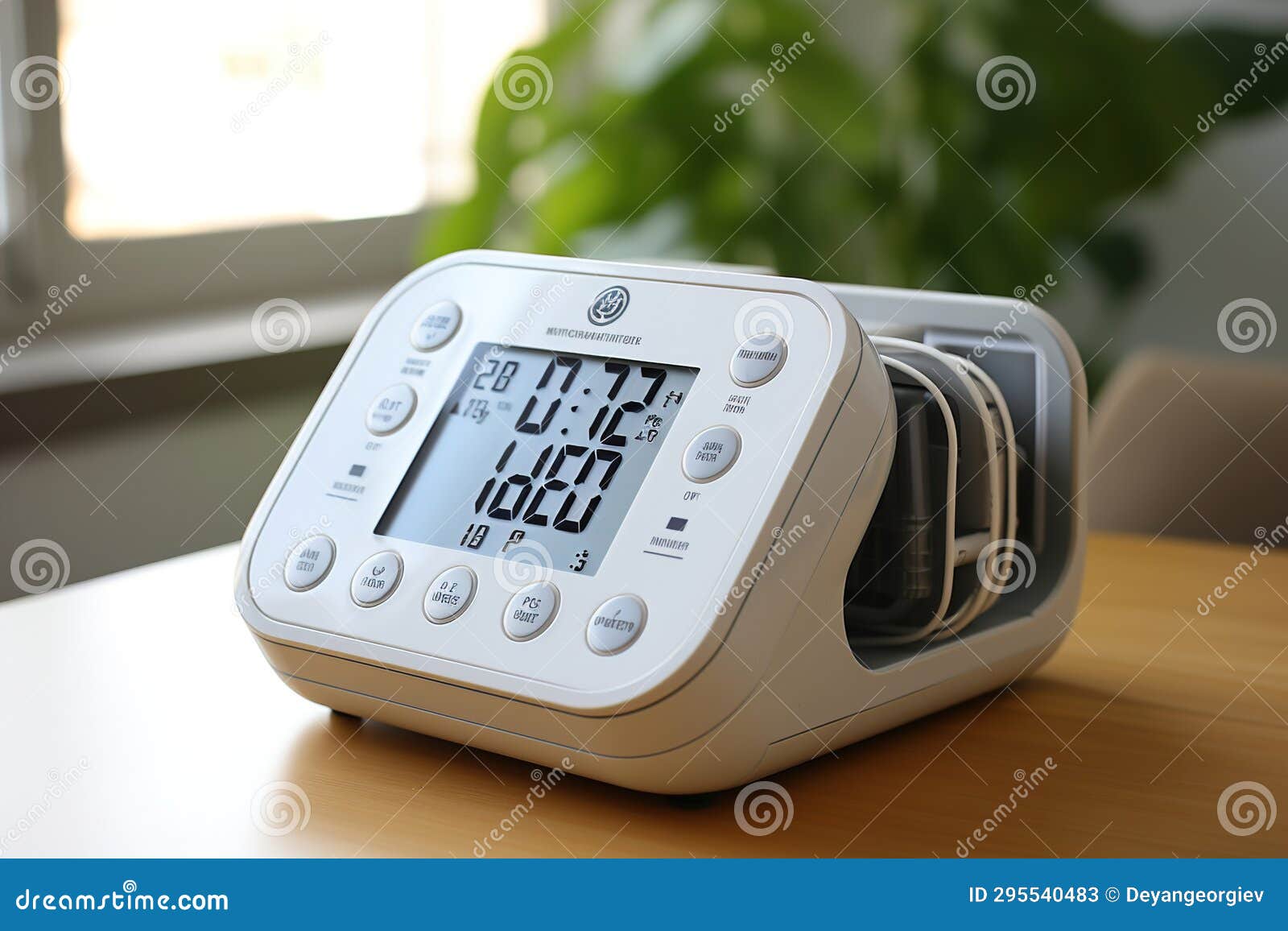 A Blood Pressure Device on a Table by the Window Stock Image - Image of ...