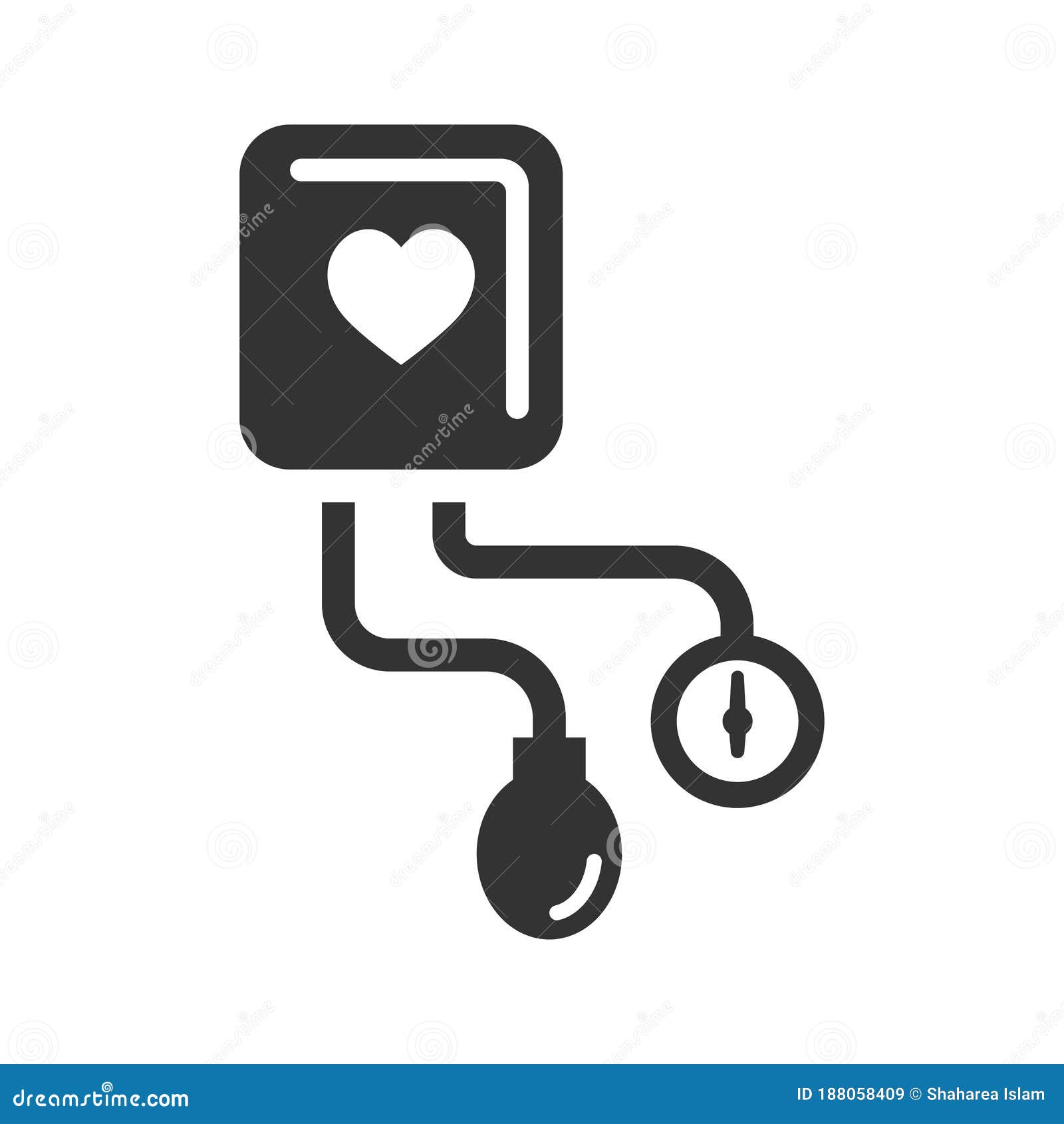 Blood pressure icon stock vector. Illustration of measurement - 188058409