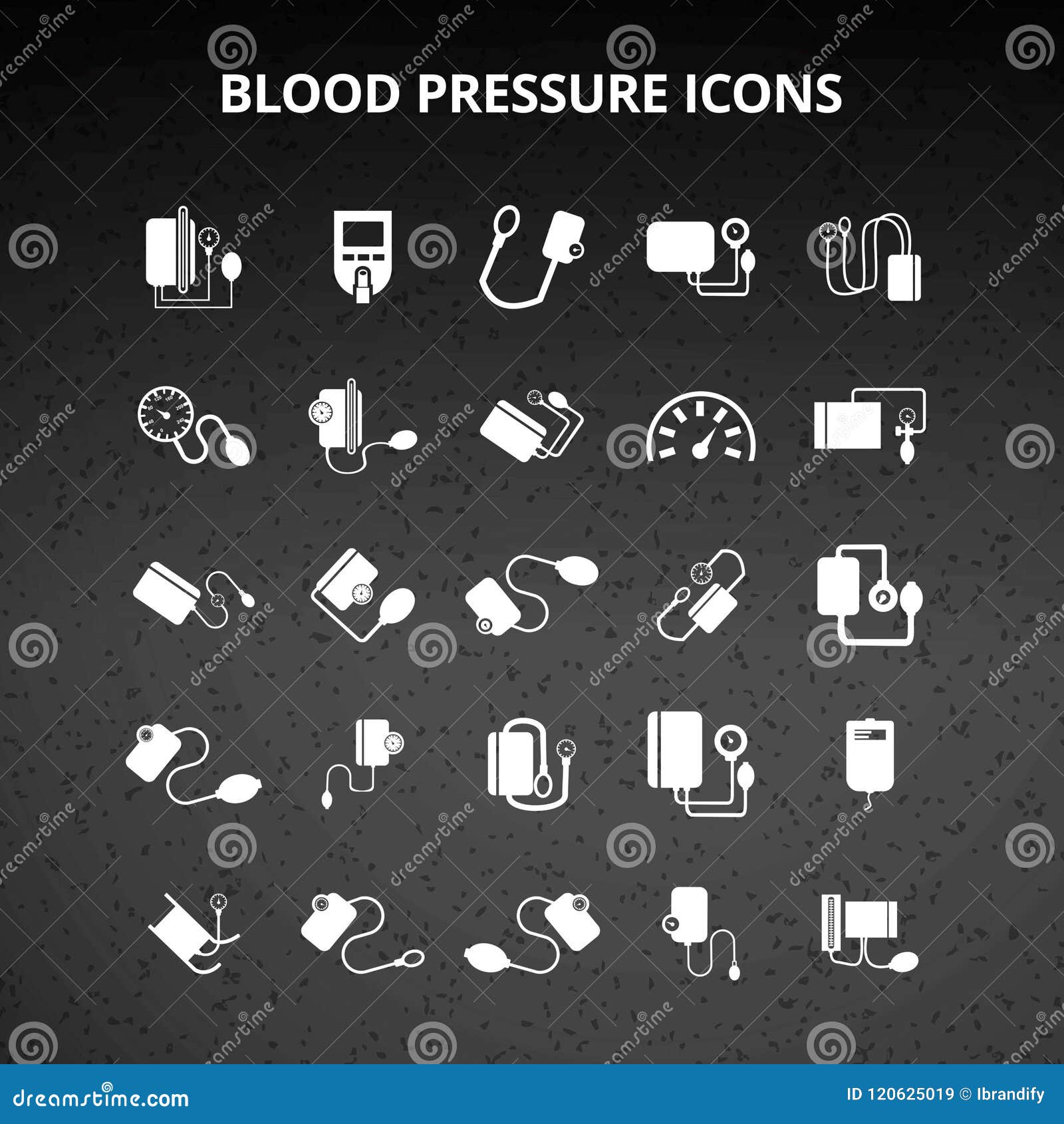 Blood Pressure Icons stock vector. Illustration of cardiologist - 120625019