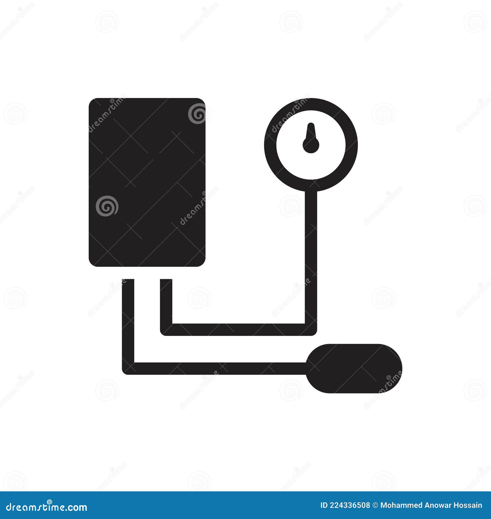 Blood Pressure Measurement Icon Stock Vector - Illustration of ...