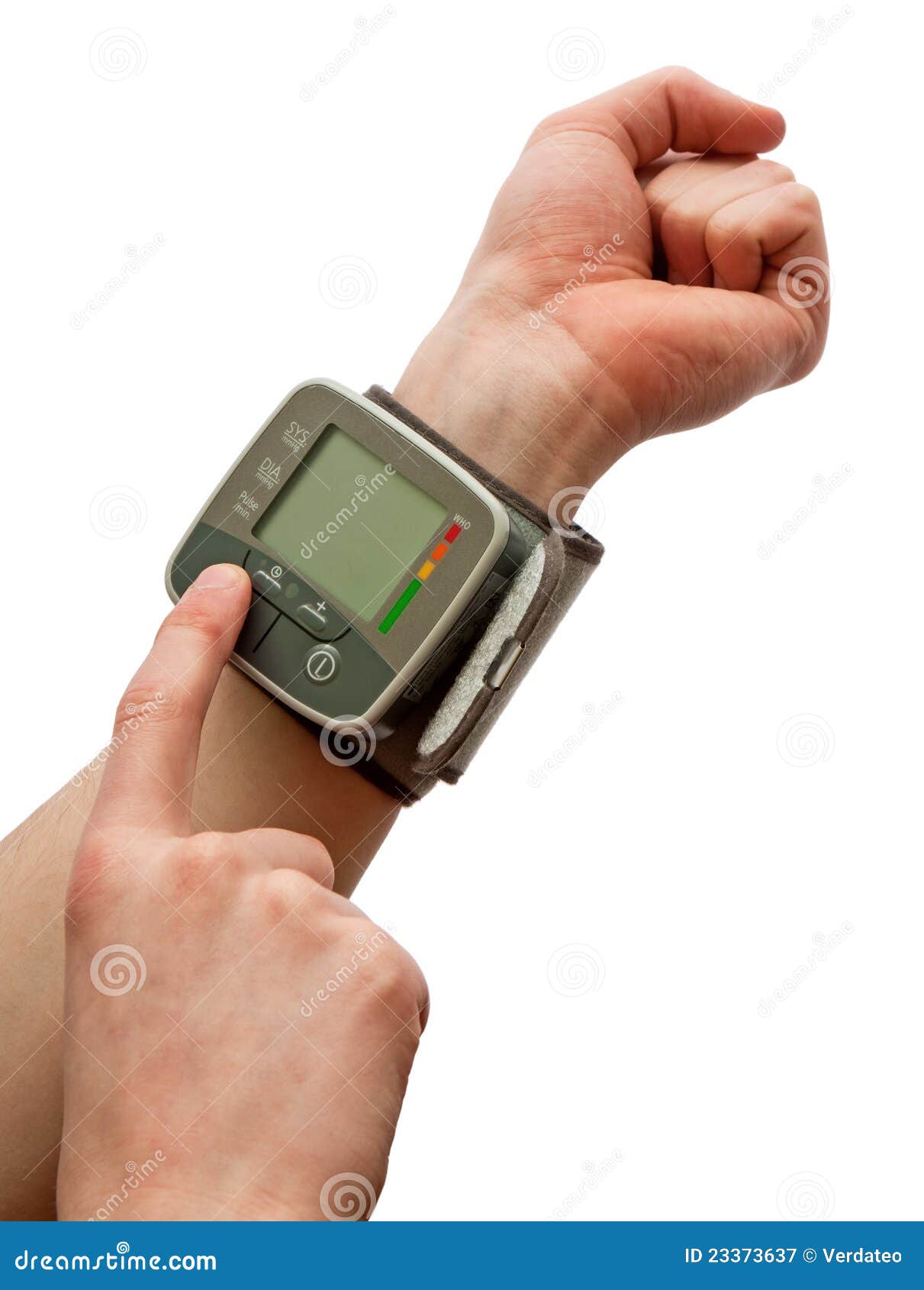Blood pressure meter stock image. Image of hand, finger - 23373637