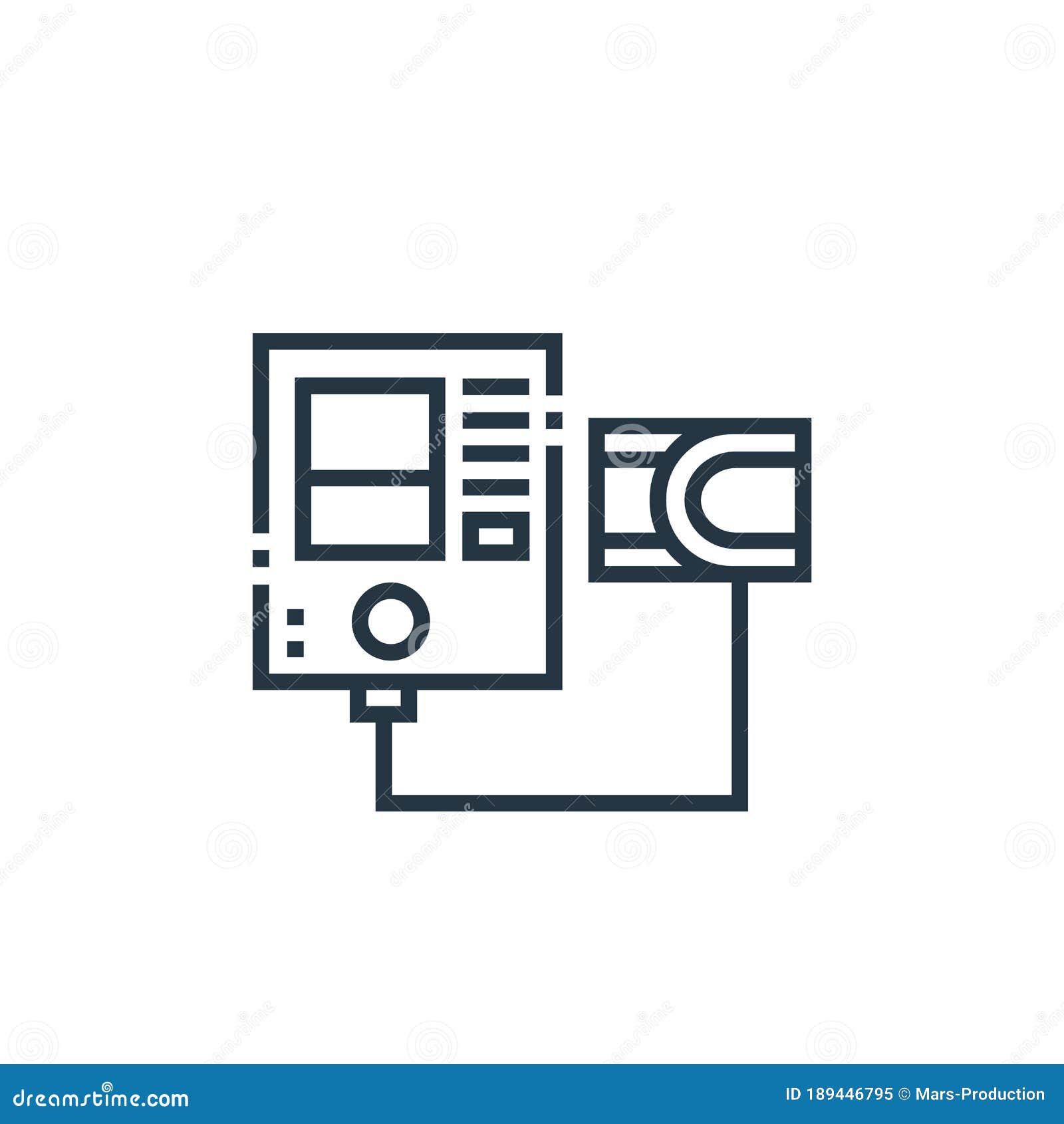 Blood Pressure Meter Vector Icon Isolated on White Background. Outline ...