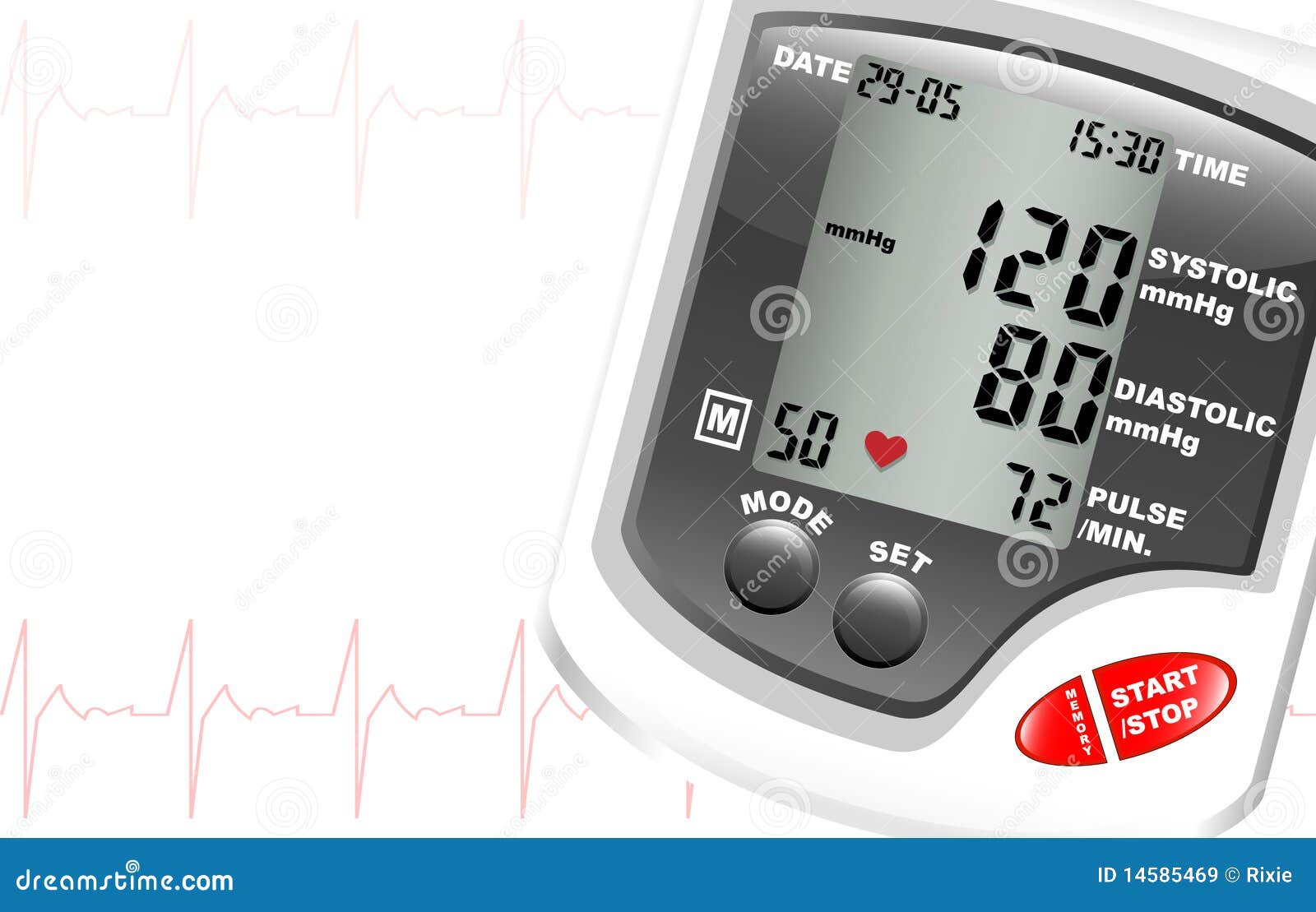 Blood pressure monitor stock vector. Illustration of digital - 14585469