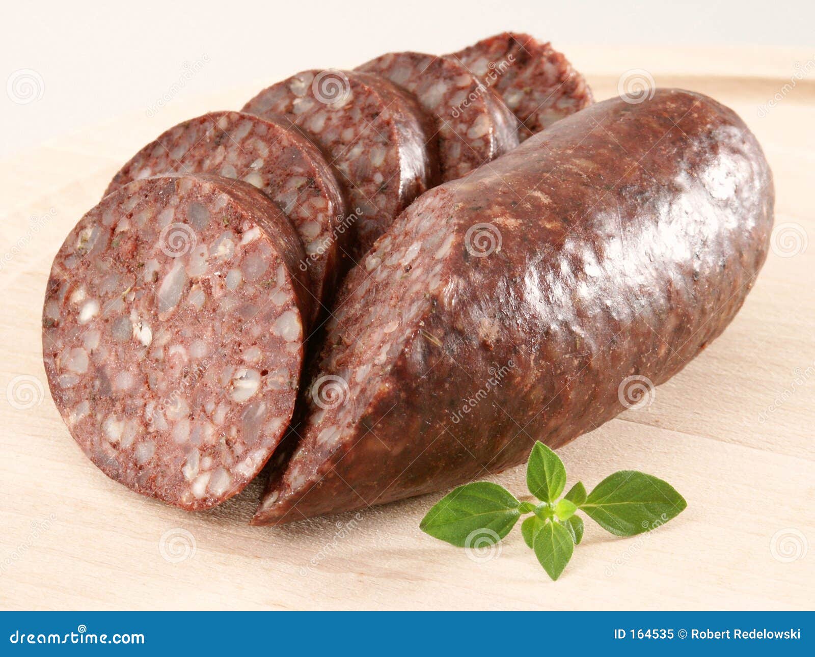 Blood pudding stock image. Image of piece, sausage, kaszana - 164535