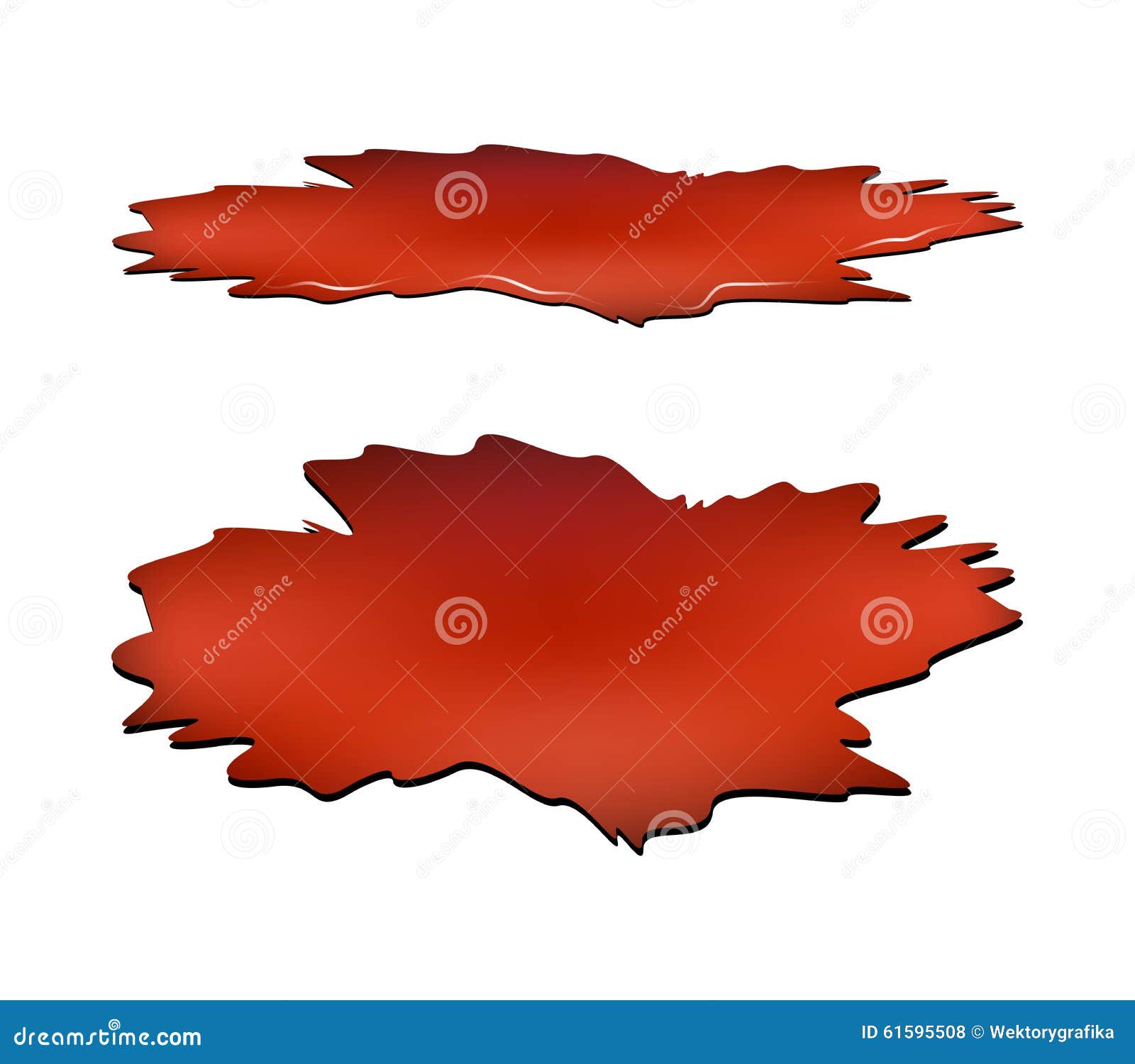 Blood Puddle Set, Red Drop, Blots, Stain, Plash of Blood. Stock Vector ...