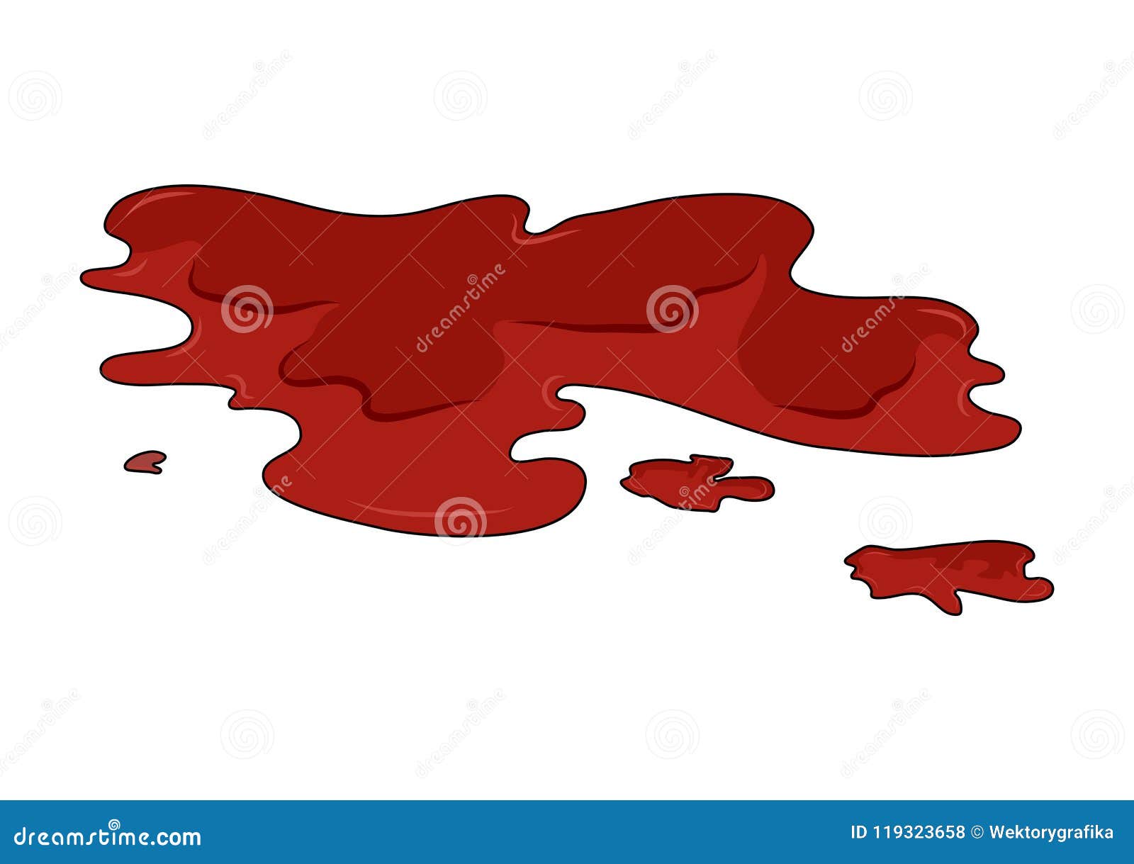 Blood Puddle Simple Vector Design Isolated on White Stock Vector ...