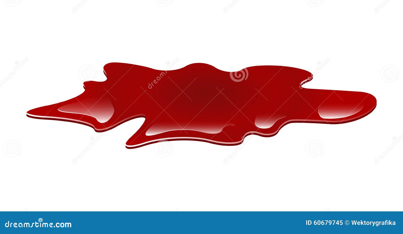 Blood Puddle On A White Isolated Background. Spill Of Red Paint. Vector ...
