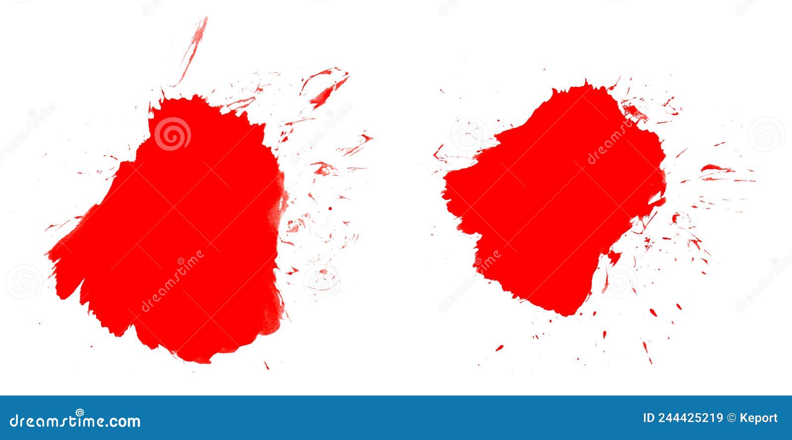 Blood or Red Color - Two Isolated Drops on White Background Stock ...