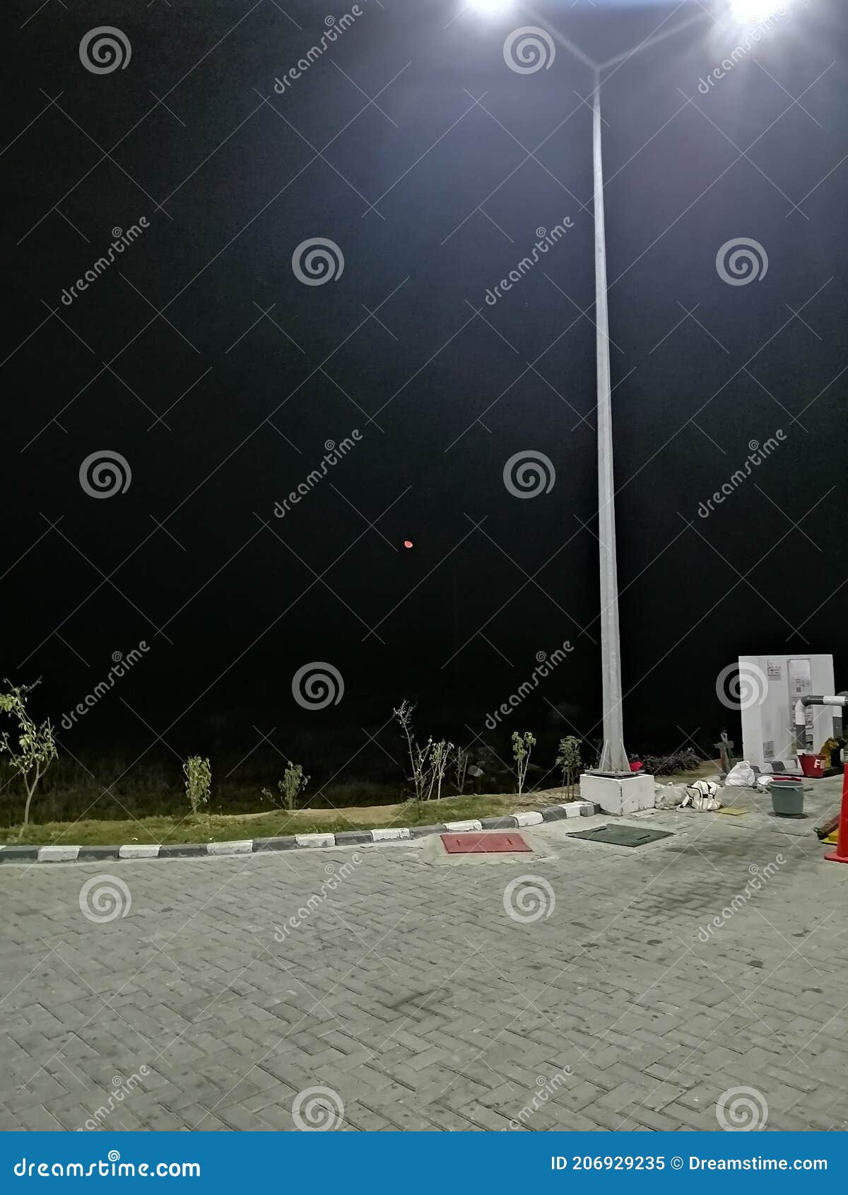 Blood Red Moon at Night stock image. Image of darkness - 206929235