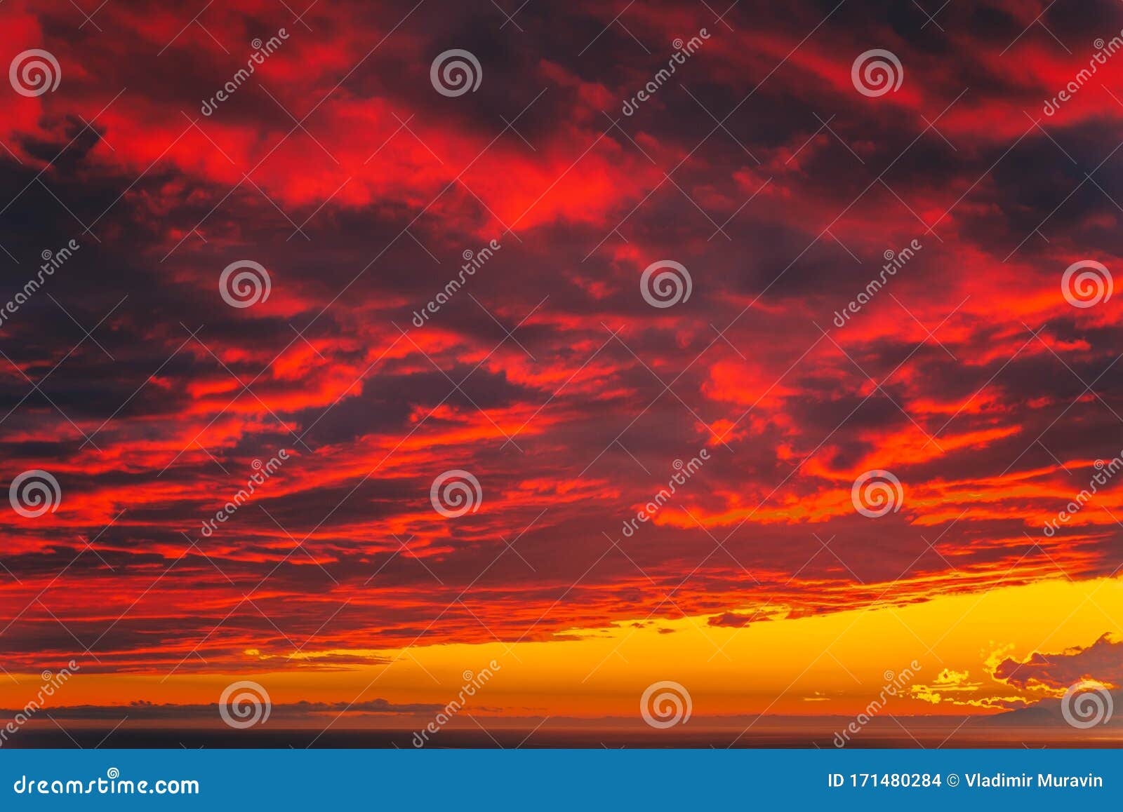 Blood red sunset stock photo. Image of space, beach - 171480284