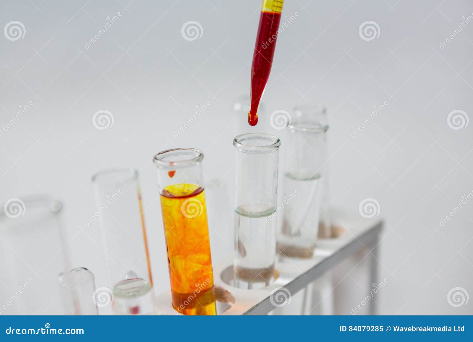 Blood Sample Being Drop into Test Tubes Stock Image - Image of drop ...