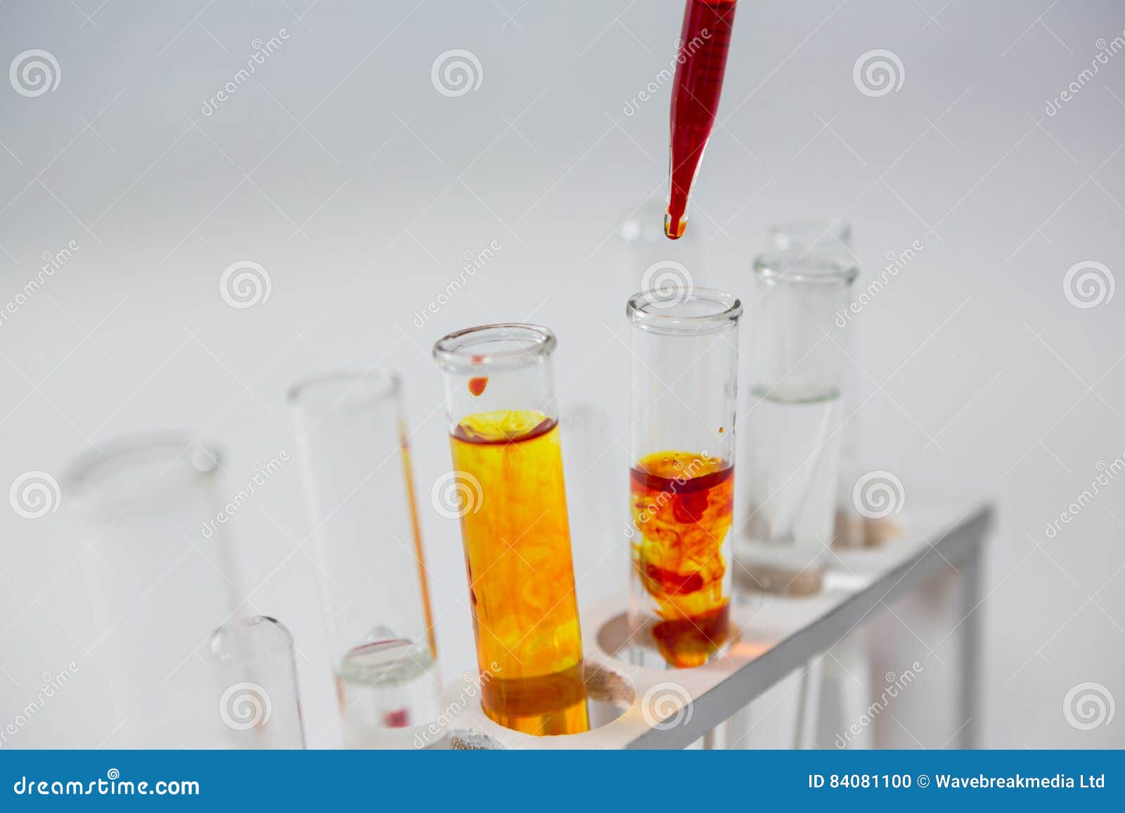 Blood Sample Being Drop into Test Tubes Stock Photo - Image of ...