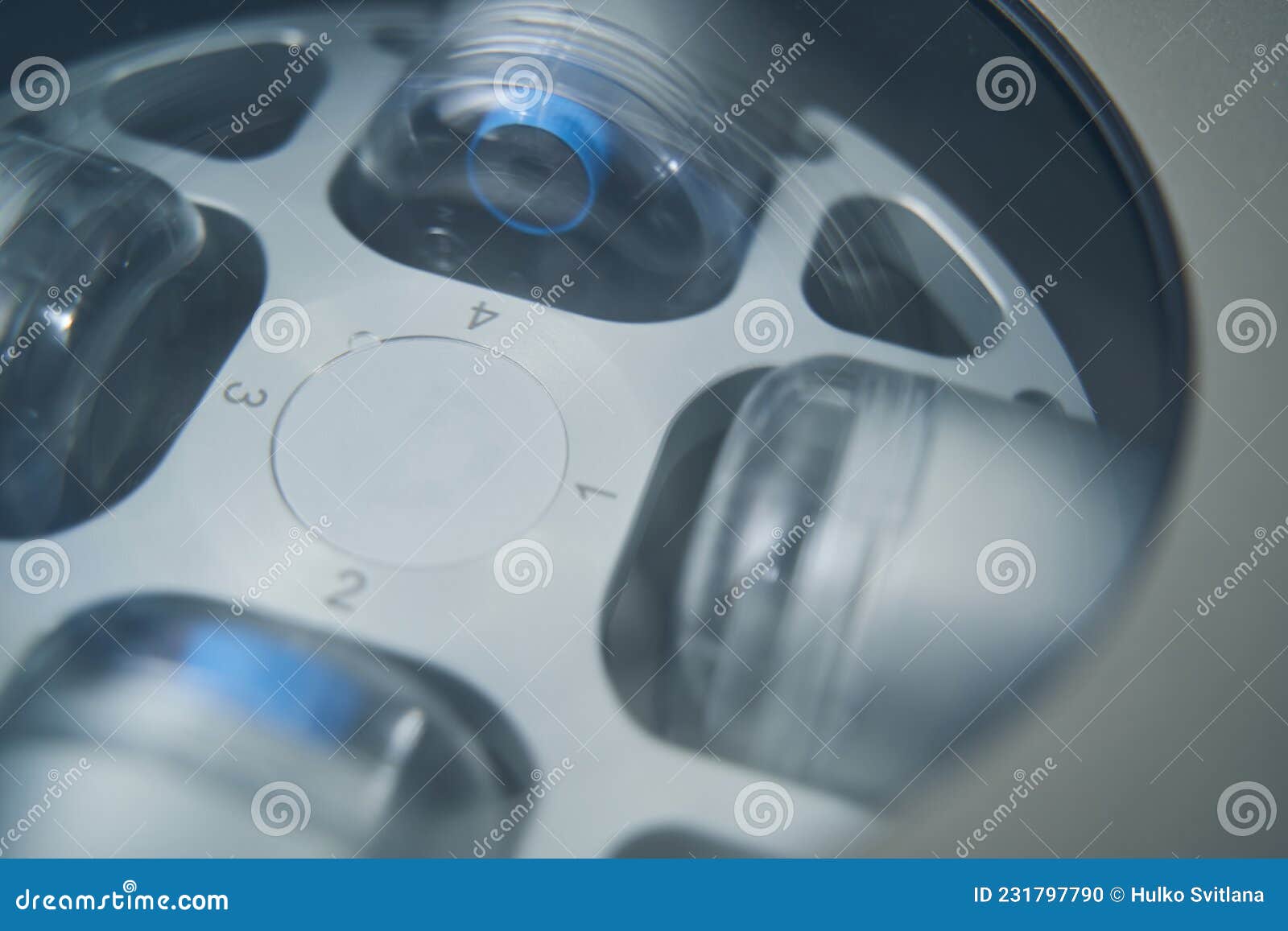 Blood Sample Containers in Lab Centrifuge Machine Stock Photo - Image ...