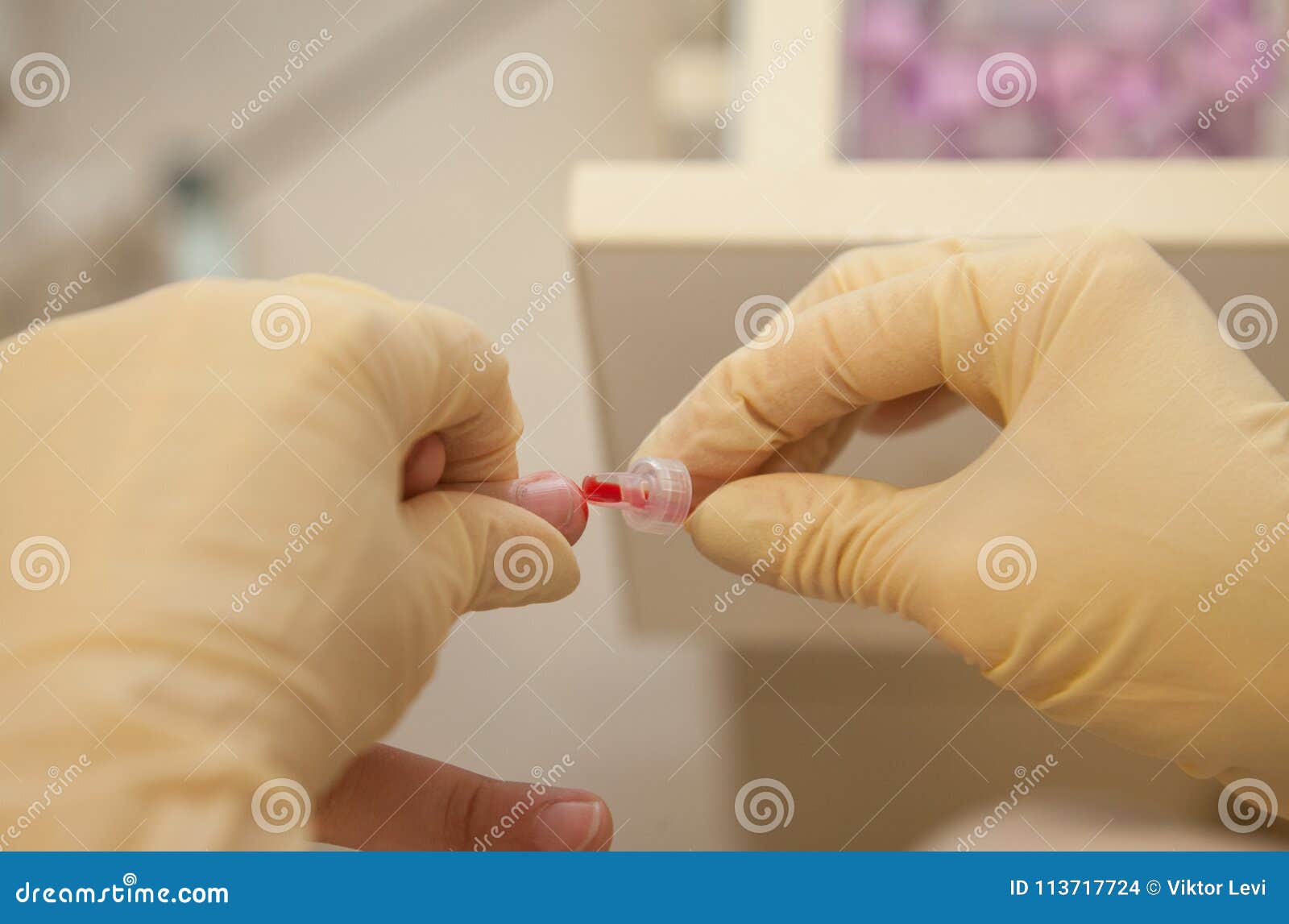 Blood Sample Finger stock photo. Image of care, hospital - 113717724