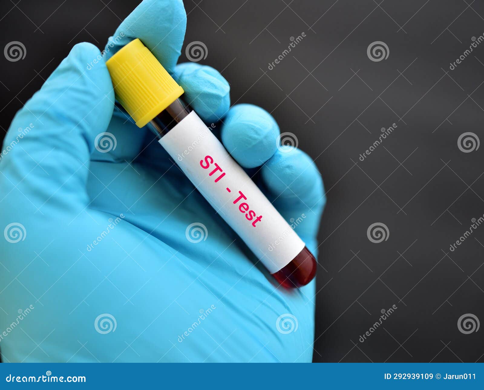 Blood sample for STI test stock image. Image of disease - 292939109