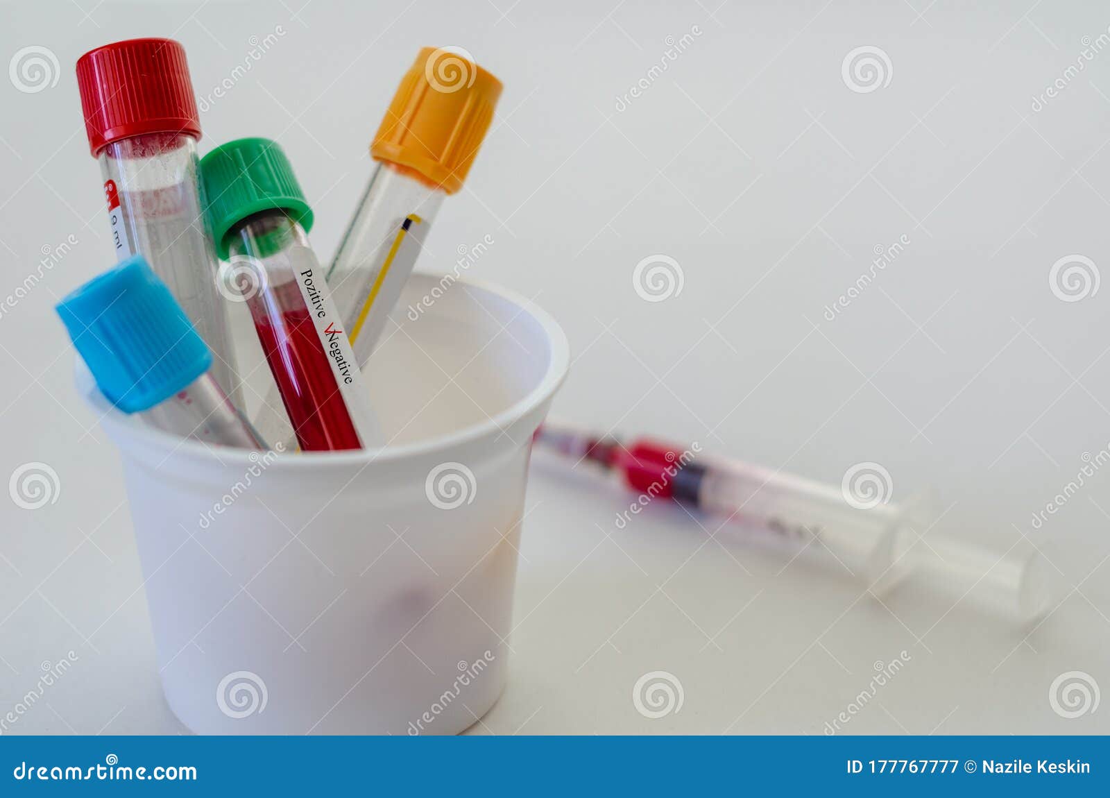 Blood Sample Tubes on the White Background Stock Image - Image of ...