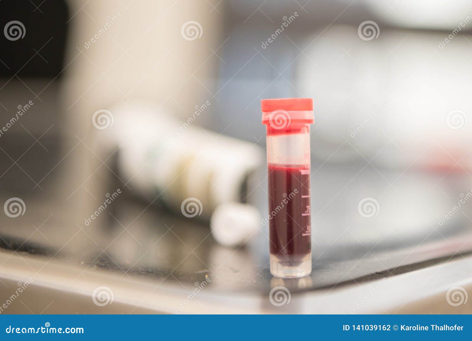Blood Samples for Analysis in a Test Tube Stock Photo - Image of glass ...