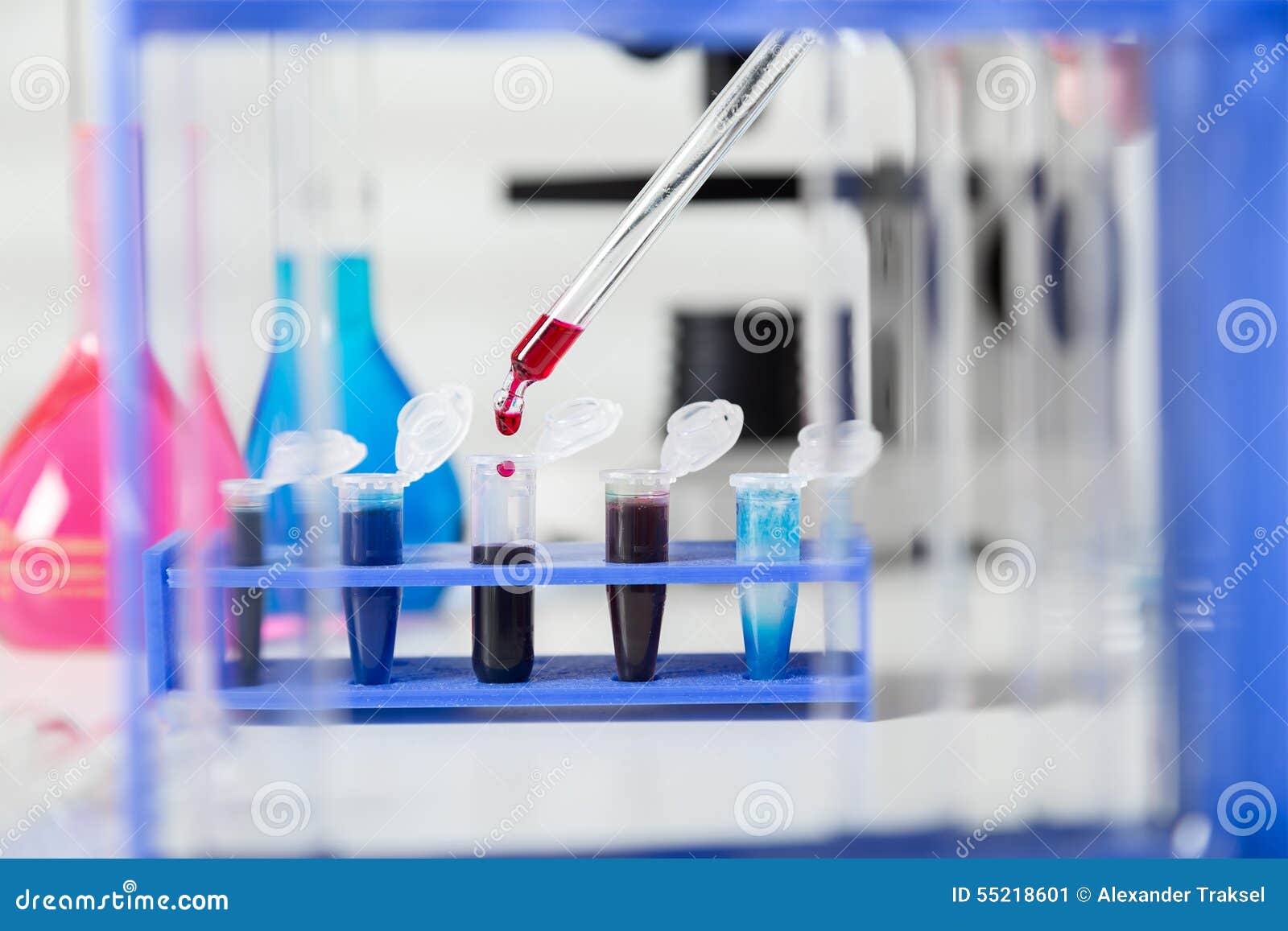 Blood Samples for Research in Microtubes Stock Image - Image of ...