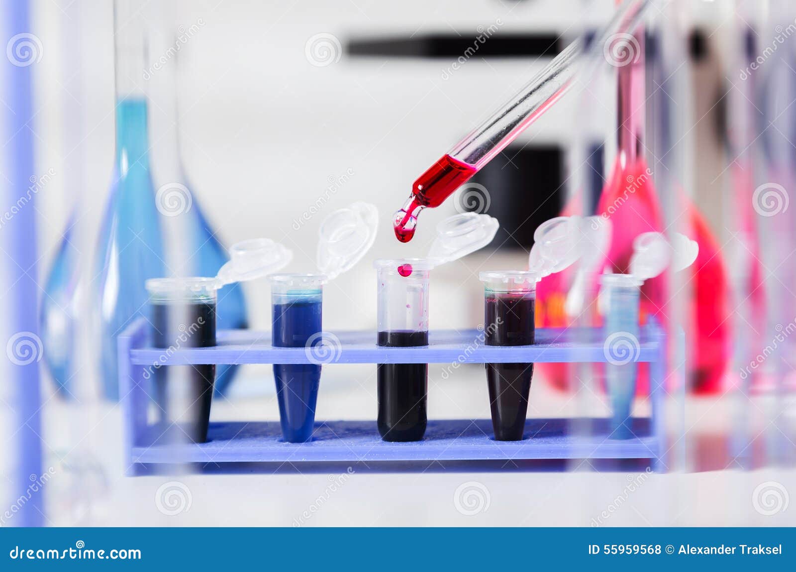 Blood Samples for Research in Microtubes Stock Photo - Image of liquid ...