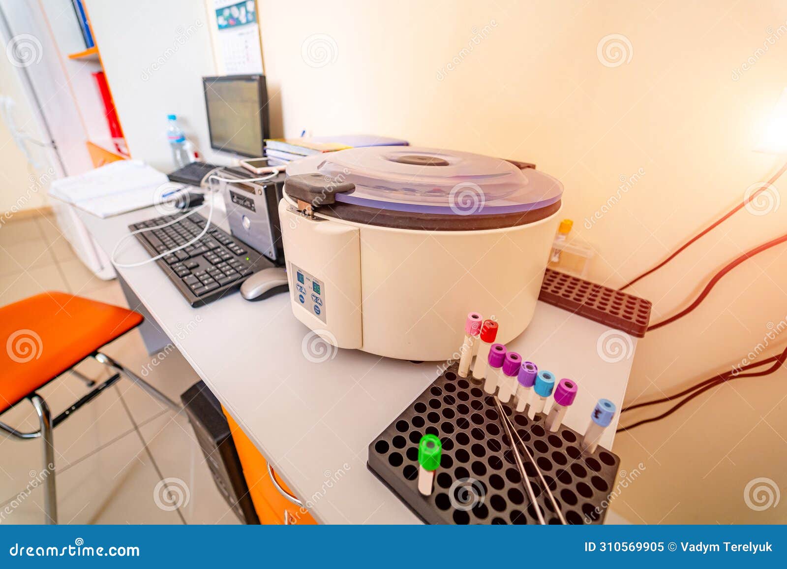 Blood Samples for Research in Microtubes. Testing in Laboratory Stock ...