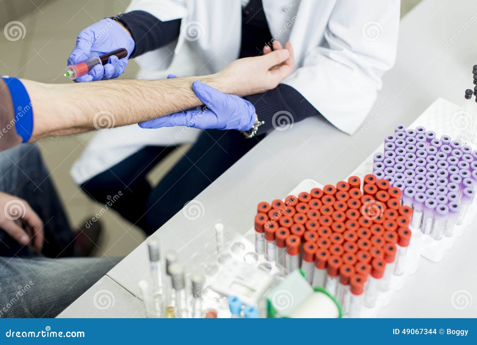 Blood sampling stock photo. Image of doctor, examining - 49067344