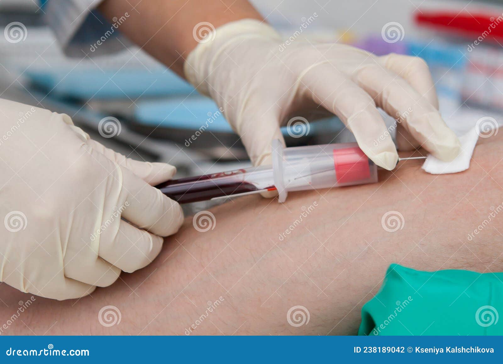 Blood Sampling Procedure for Analysis Stock Photo - Image of bank ...