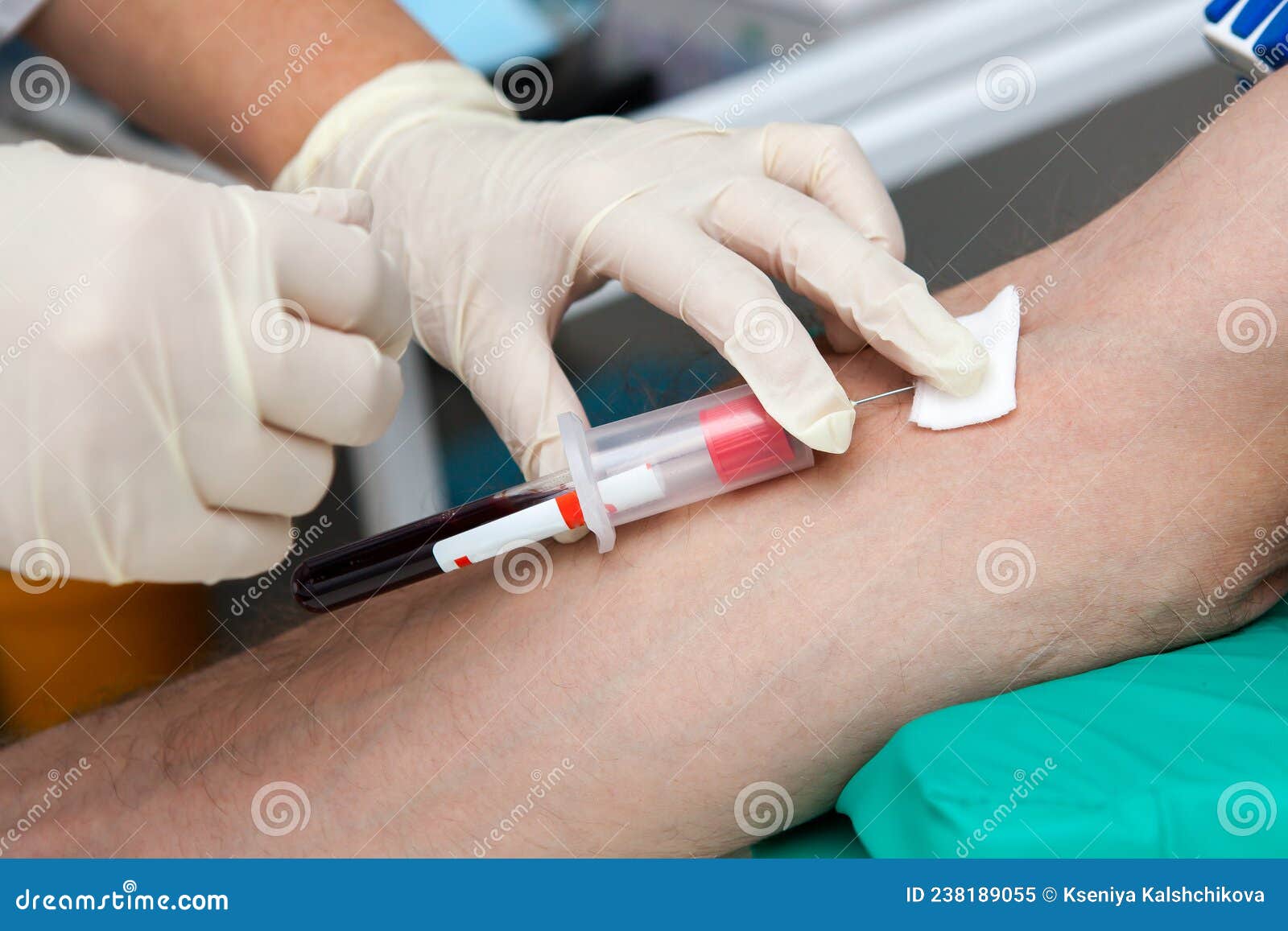 Blood Sampling Procedure for Analysis Stock Image - Image of needle ...