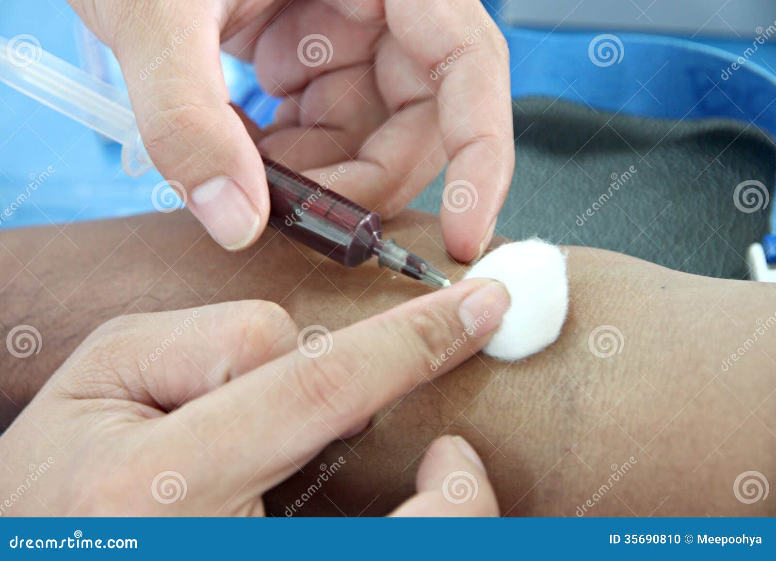 Blood sampling to check. stock photo. Image of suck, pathogen - 35690810