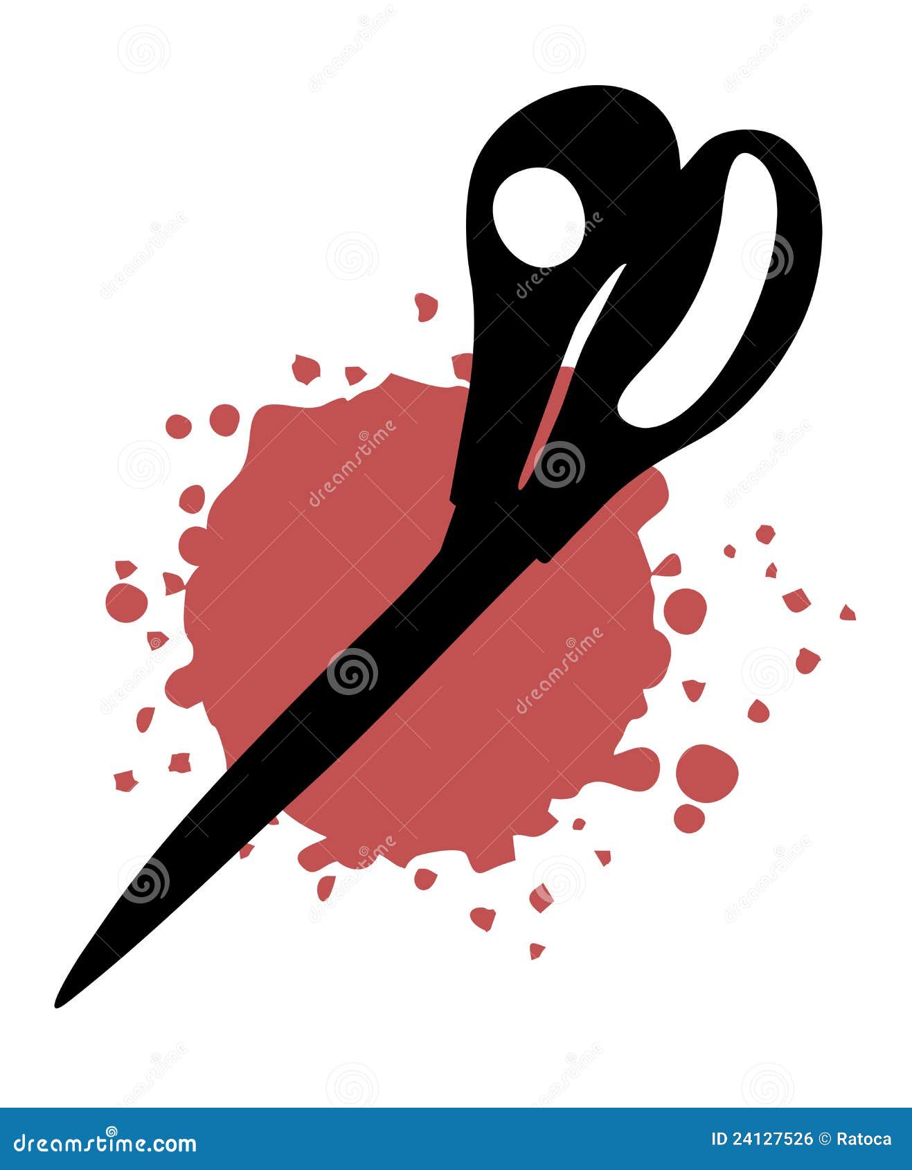Blood scissors stock vector. Illustration of stained - 24127526