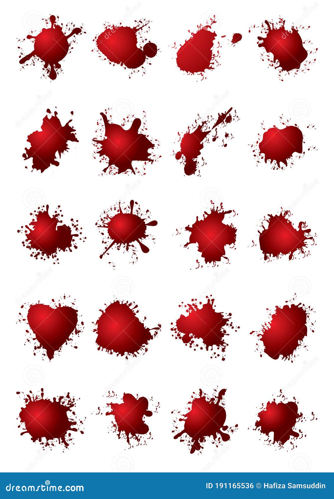 Blood Splash Collection. Vector Illustration Decorative Design Stock ...