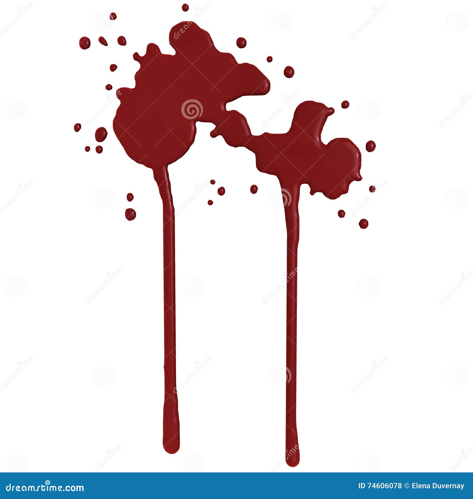 Blood splash - 3D render stock illustration. Illustration of splatter ...