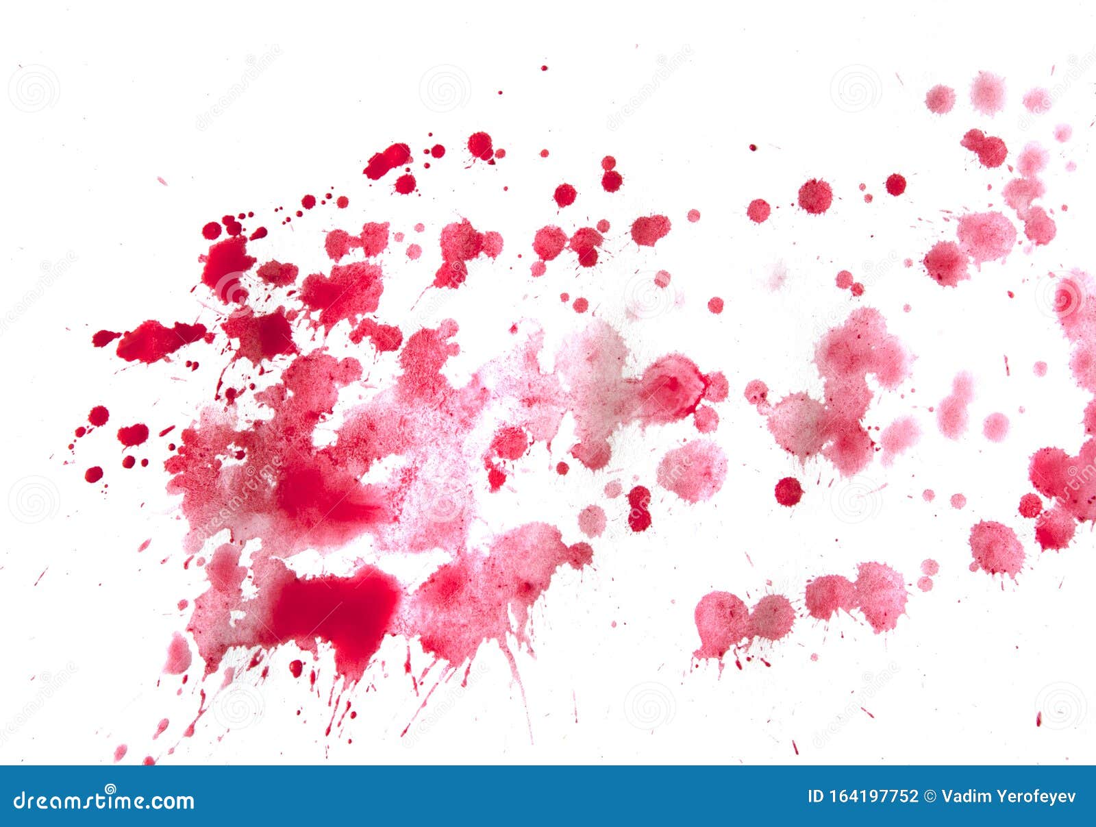 Blood Splashed Isolated on White Background Stock Photo - Image of ...