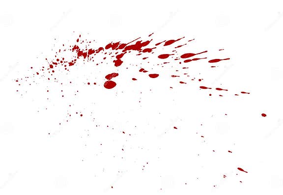Blood Splashed Isolated on White Background Stock Illustration ...