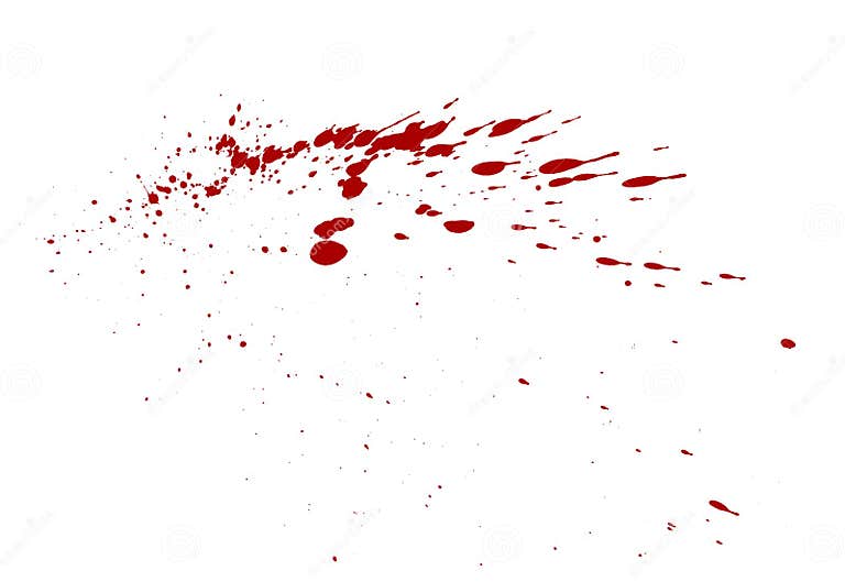 Blood Splashed Isolated on White Background Stock Illustration ...