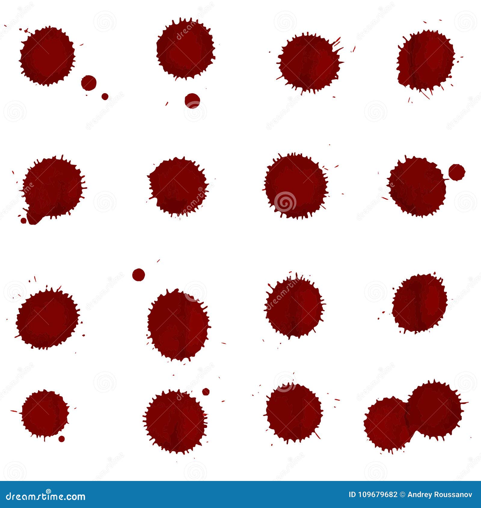 Blood Splat Collection. Set of Blood. Vector Stock Vector ...