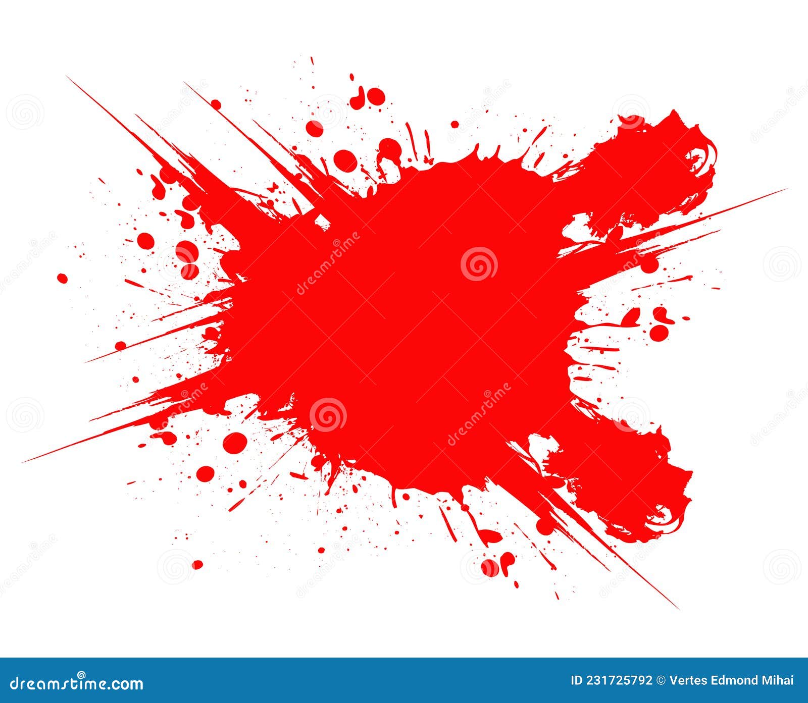 Blood Splat Vector Illustration Stock Vector - Illustration of tint ...