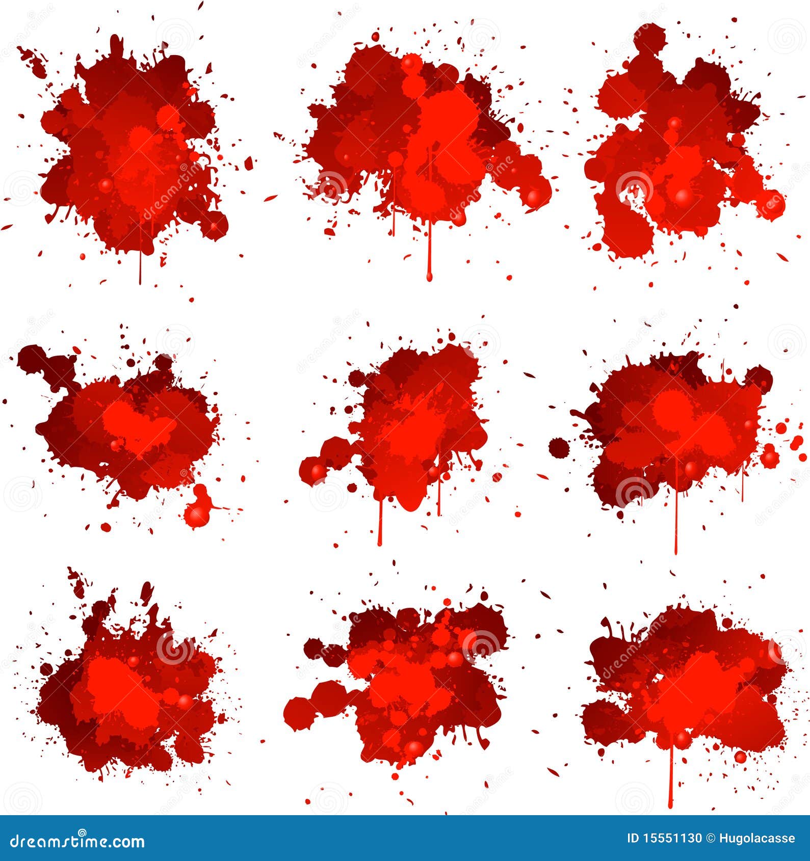 Blood splats stock vector. Illustration of abstract, blood - 15551130