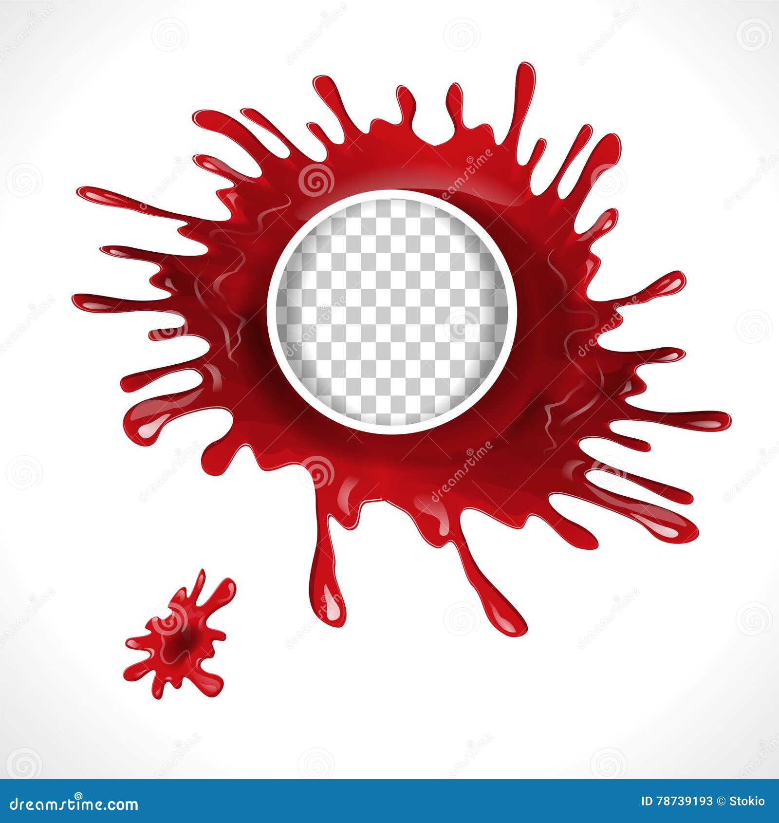 Blood Splatter Circle Frame Stock Vector - Illustration of shot ...