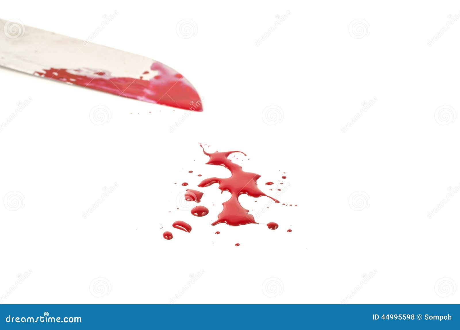 Blood Splatter with Kitchen Knife Stock Photo - Image of aggression ...