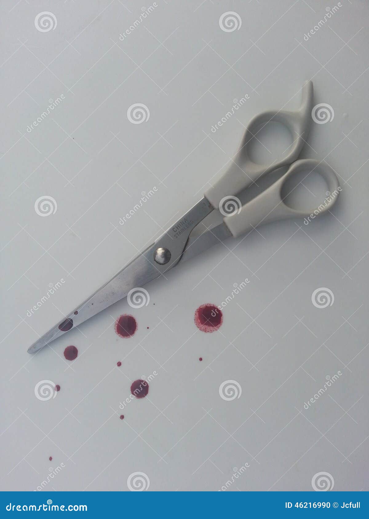 Blood Splatter and Scissors Stock Photo - Image of police, novel: 46216990