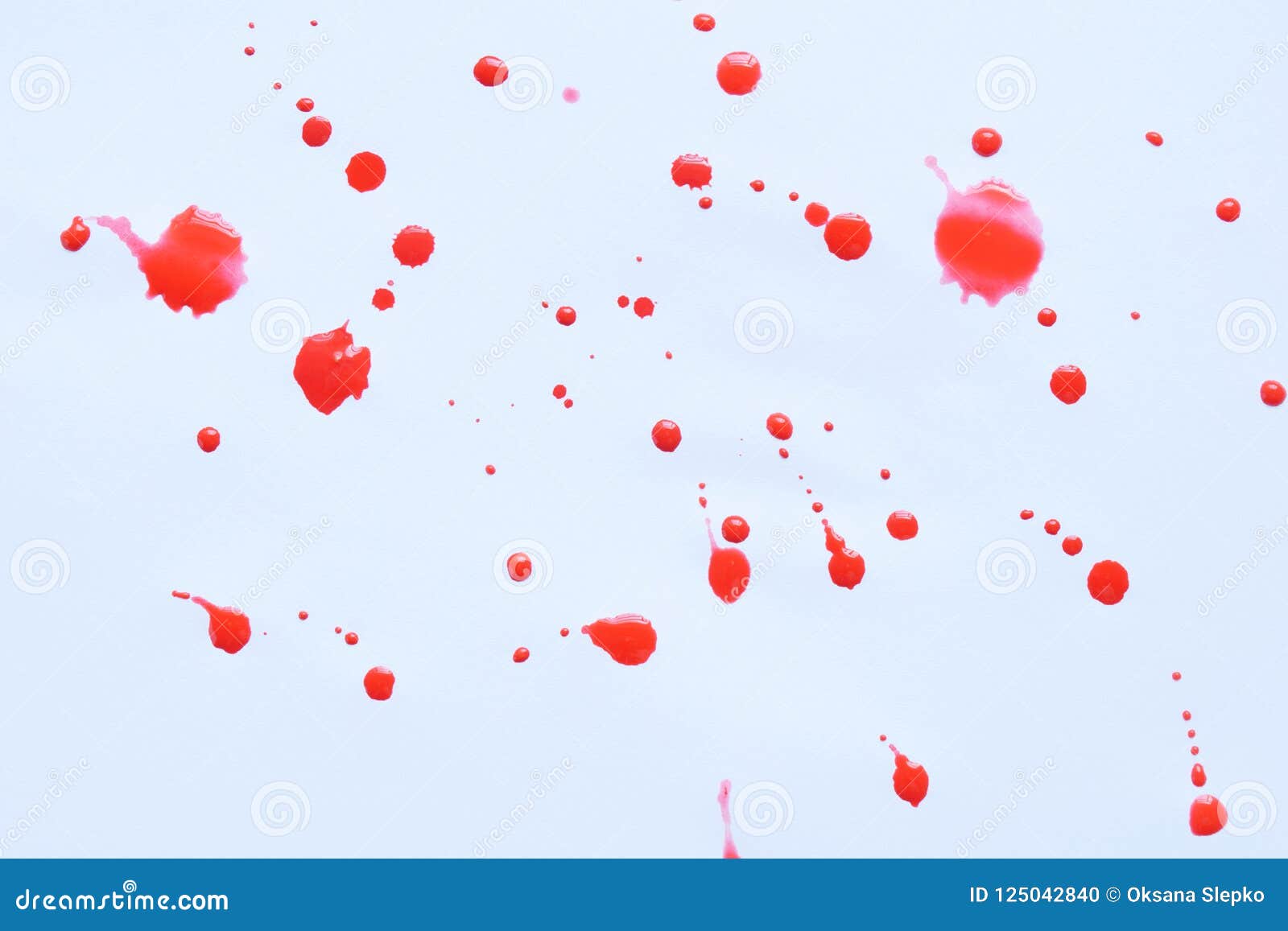 Blood Splatters. Abstract Splatter Red Color on White Background. Stock ...