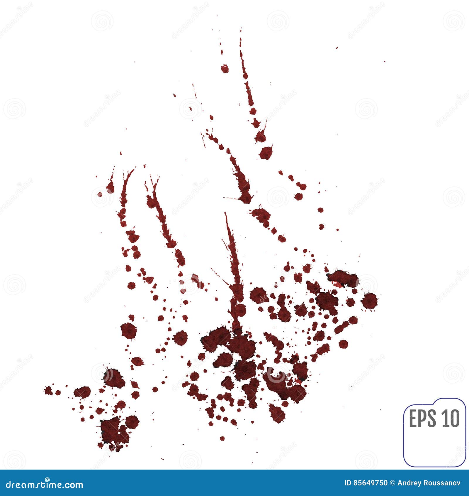 Blood Splatters On Black Background. Set Of Dripping Blood Drops And ...