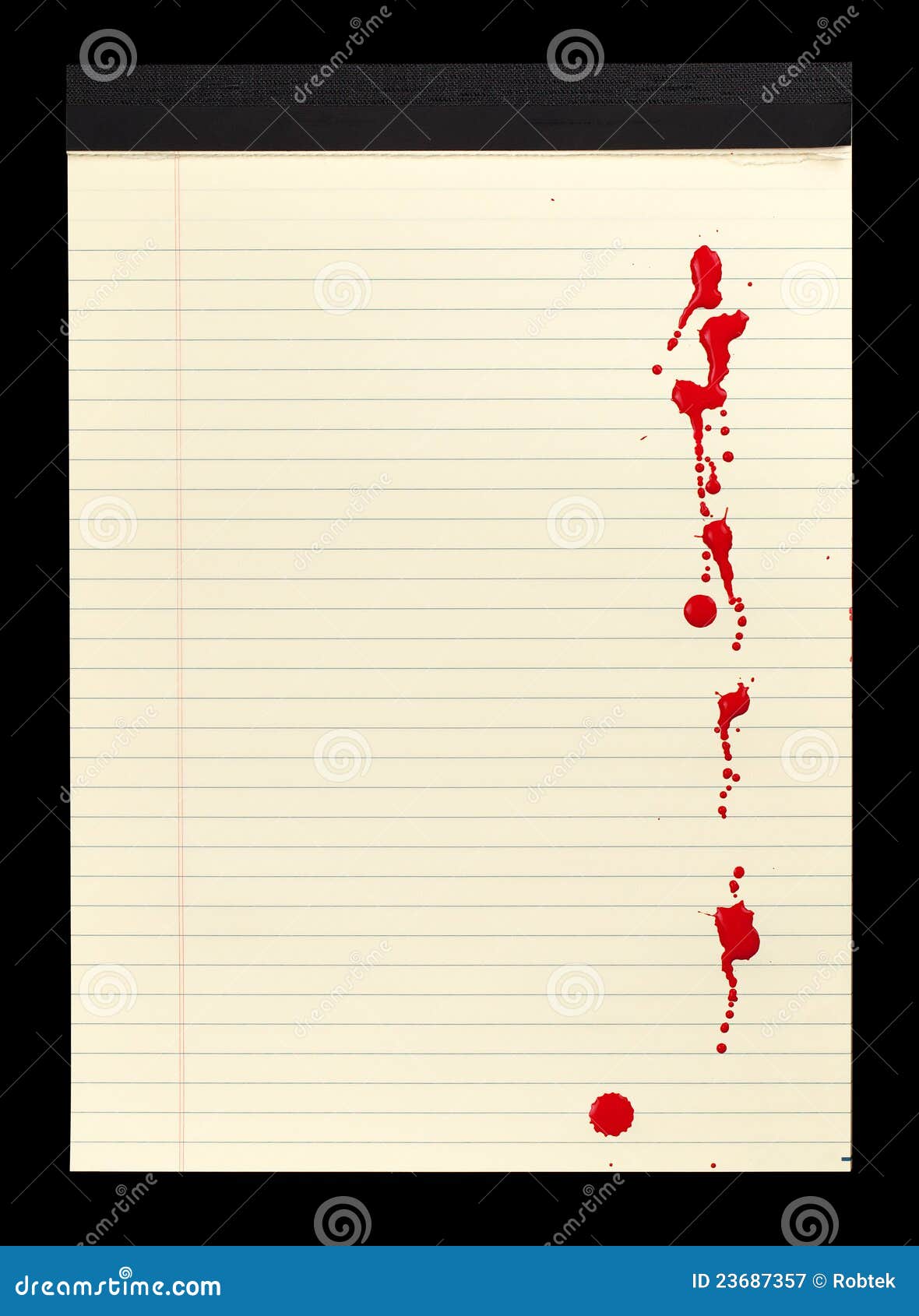 Blood Stained Notepad I stock image. Image of splatter - 23687357