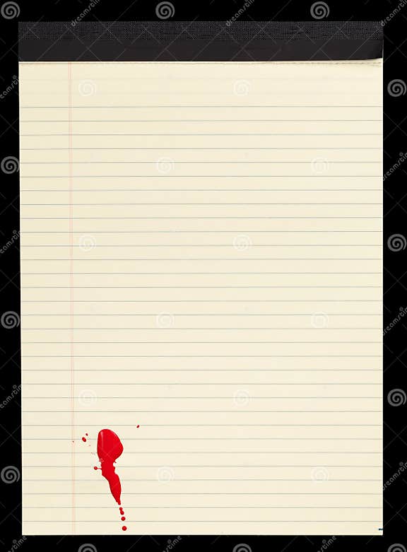 Blood Stained Notepad IV stock photo. Image of note, blank - 23597198