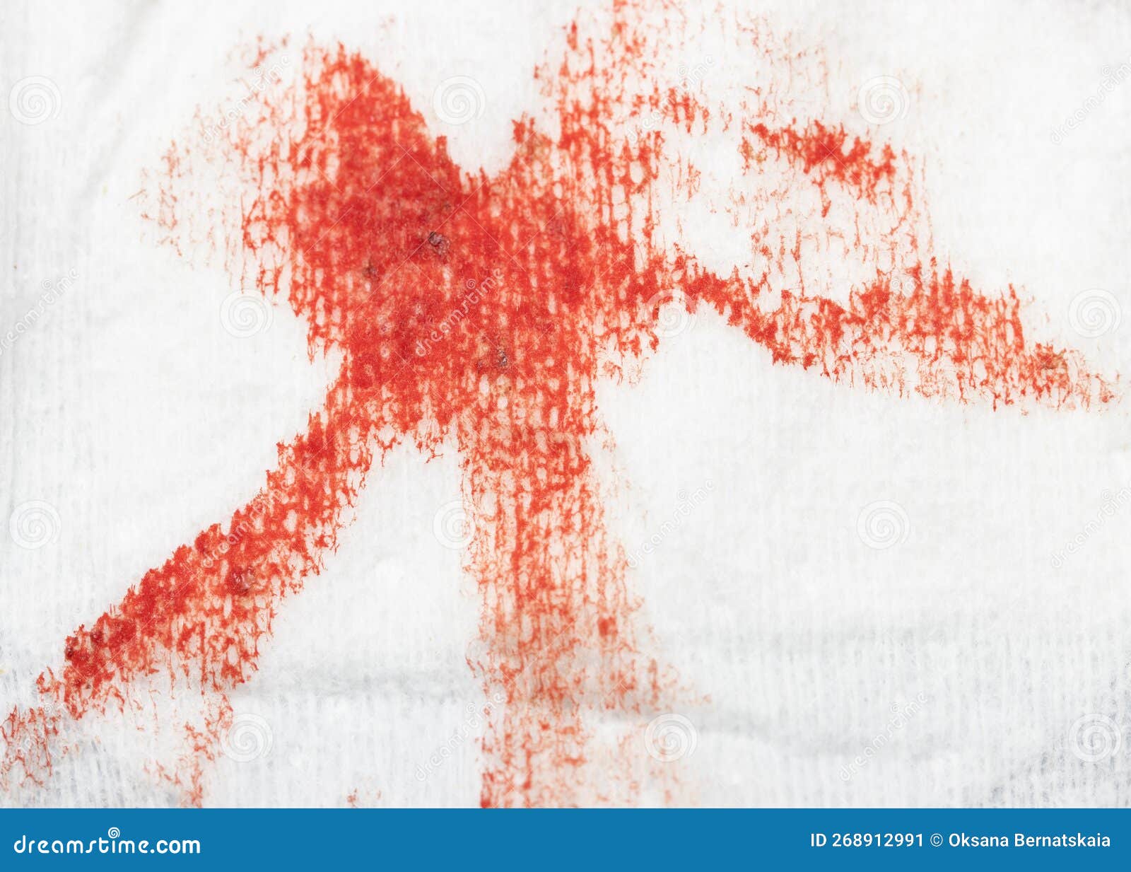 Blood Stains on White Material Stock Image - Image of blood, material ...