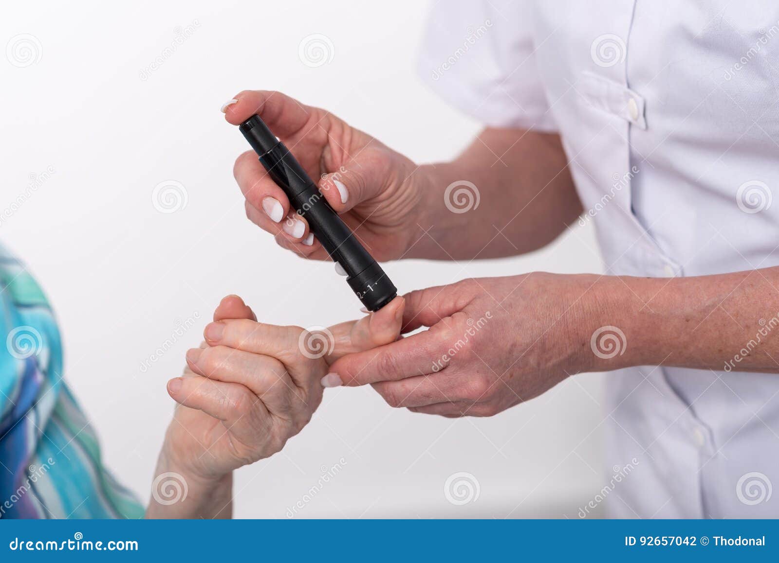 Blood sugar level checking stock photo. Image of check - 92657042
