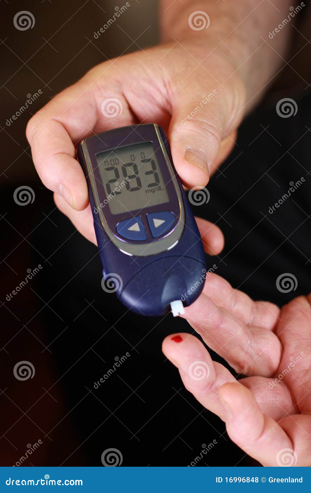 Blood sugar test stock photo. Image of insulin, glucometer - 16996848