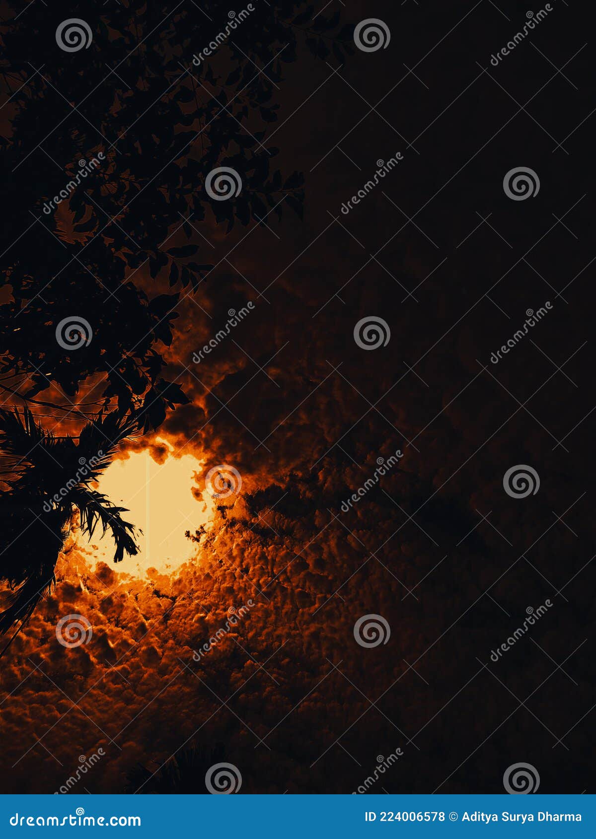 The Blood Sun is Very Nice To See in the Sky Stock Photo - Image of ...