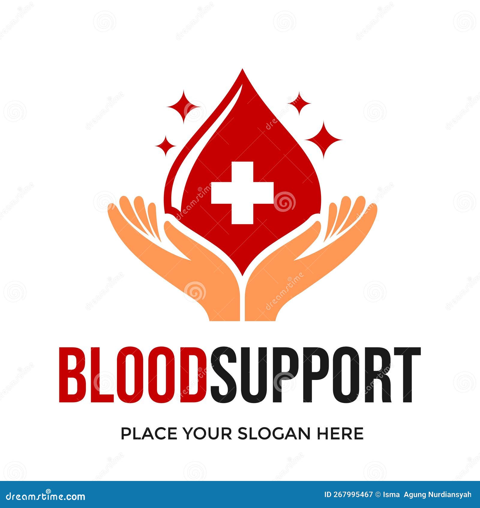 Blood Support Vector Logo Template Stock Vector - Illustration of ...